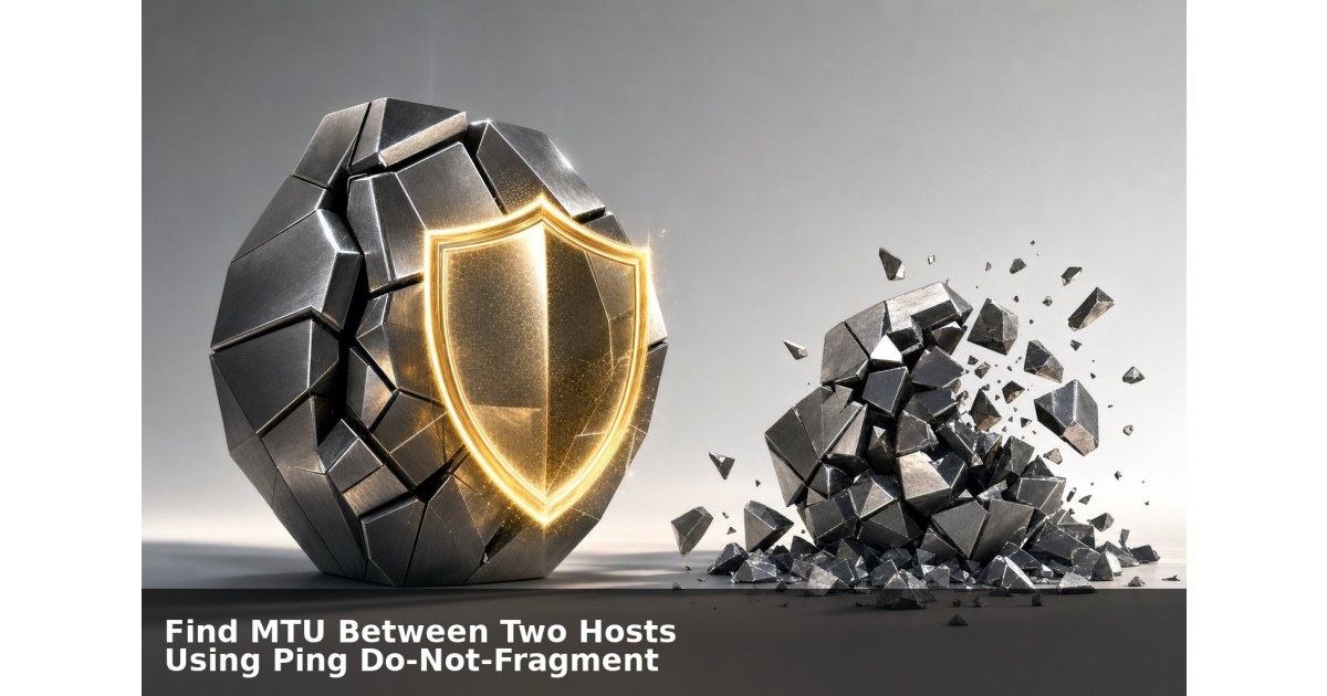 Find MTU Between Two Hosts Using Ping Do-Not-Fragment Flag